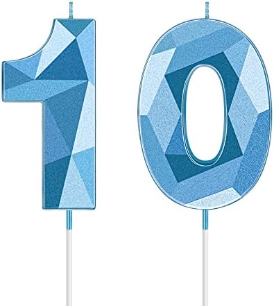 Amazon.com: Girls Colorful 10th Birthday Candle, Colorful Sprinkles ...