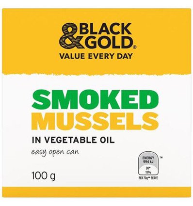 Amazon.com : Black & Gold Smoked Mussels 100gm x 24 : Grocery & Gourmet ...