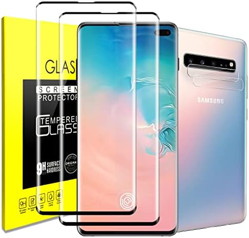 Amazon.com: Samsung Galaxy S10+ Tempered Glass Screen Protector with ...