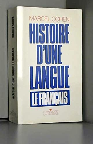 Historie d'Une Langue Francaise : Cohen, Marcel: Amazon.es: Libros