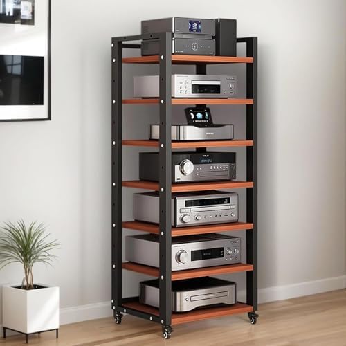 Amazon.com: Pangea Audio Vulcan Four Shelf Audio Rack, Media Stand, and ...