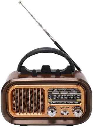 Portable Radio Retro, AM/FM/SW Small Radio Bluetooth, Battery Radio ...