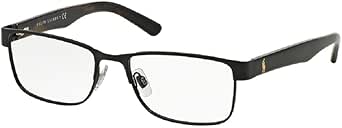 Amazon.com: POLO RALPH LAUREN PH1157 9038 55MM Matte Black Rectangular ...