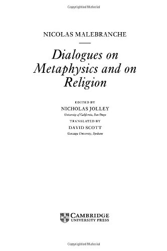 Nicolas Malebranche - PhilosophyProfessor.com
