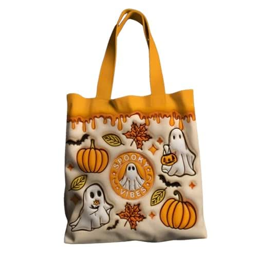 Amazon.com: Spooky Vibe Print 3D Inflated Tote Bag, Halloween Gift ...