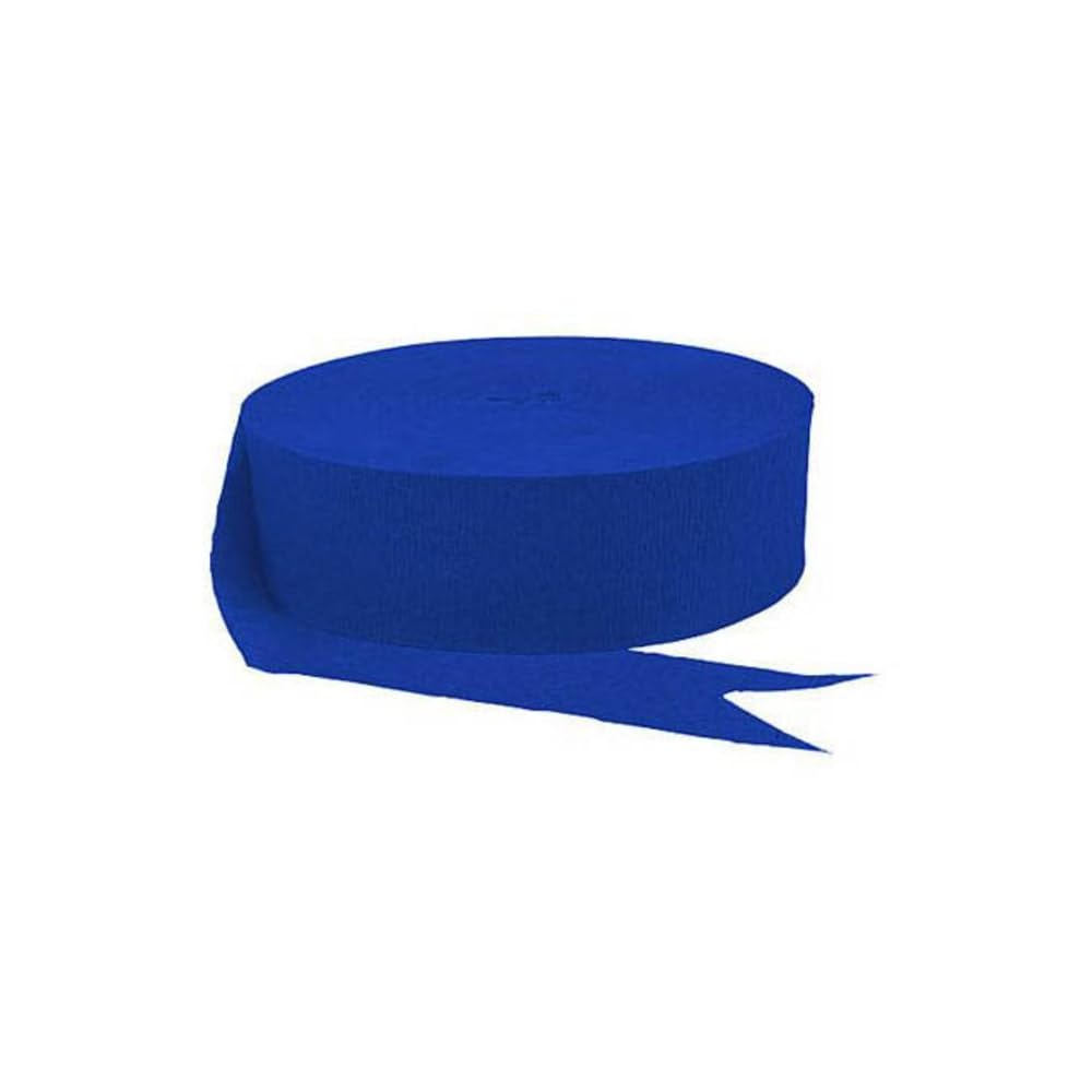 Amazon.com: Vibrant Jumbo Bright Royal Blue Crepe Roll - 500 Feet (1 ...