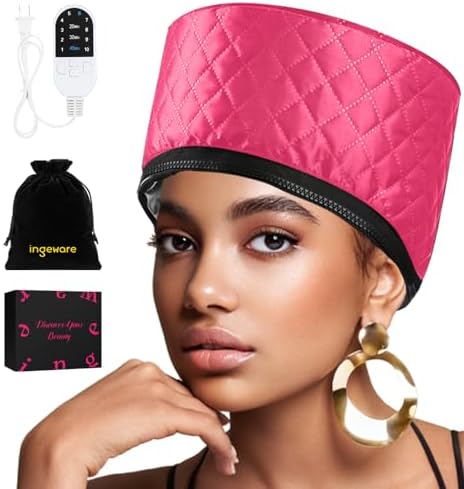 Amazon.com: Heated Electric Thermal Steamer Cap for Natural Black Afro ...