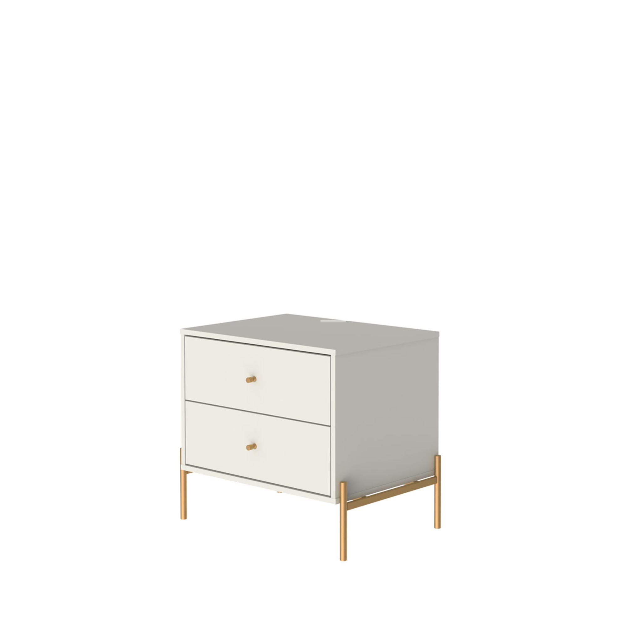 Amazon.com: Manhattan Comfort Jasper Nightstand with Steel Gold Leg, Modern Bedside, End Table ...