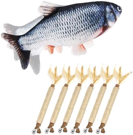 Amazon.com : Tocirelo Interactive Cat Toys for Indoor Cats - Fish Cat ...