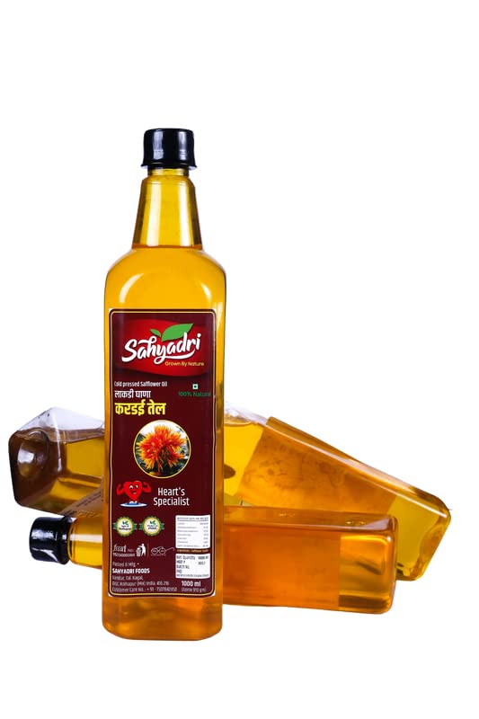 Sahyadri Cold Pressed Safflower Oil 1L /1000Ml : Amazon.in: Grocery ...
