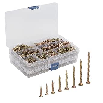 JOIKIT 670Pcs Self Tapping Wood Screws Assortment Kit, 8 Sizes ...