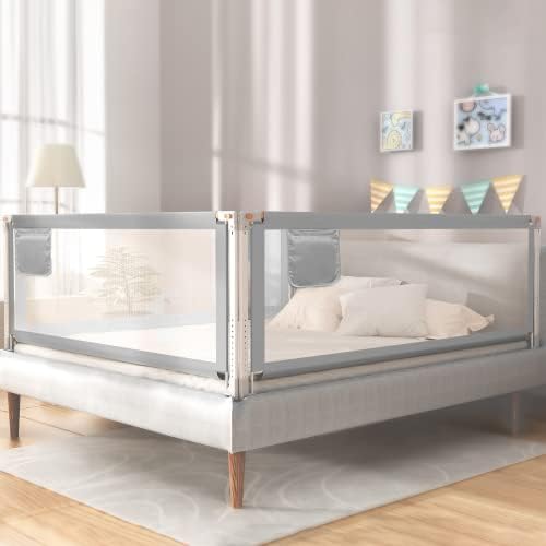YIKANWEN 180 cm Retractable Bed Barrier for Children from 0 to 10 Years ...