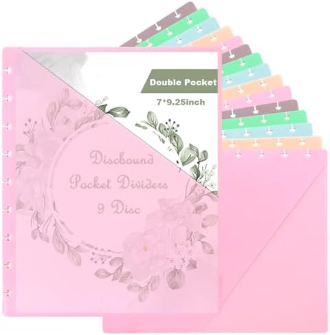 Amazon.com : 15 Pcs Discbound Pocket Dividers 2 Pocket Fit 7x9.25inch ...