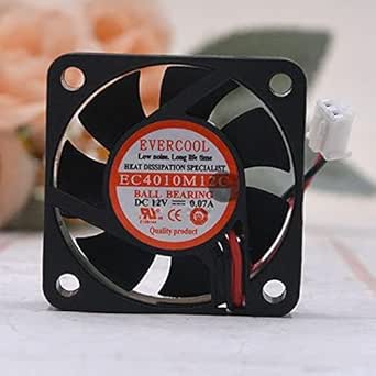 Amazon.co.jp: New EC4010M12C for EVERCOOL Silent Cooler 12V 0.07A 0.84W 4010 2pin Cooling Fan ...