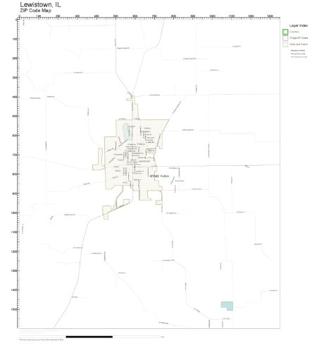 ZIP Code Wall Map of Lewistown, IL ZIP Code Map Not Laminated: Amazon ...
