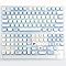 Amazon.com: COOMICKEY Blue White MOA Profile Custom PBT Keycaps 132 ...