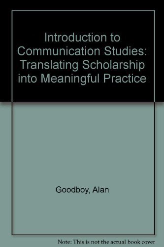Amazon.com: Introduction to Communication Studies: Translating ...