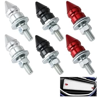 Amazon.com: 6 Pack Spikes License Plate Screws for Car Anti-Theft Spike ...