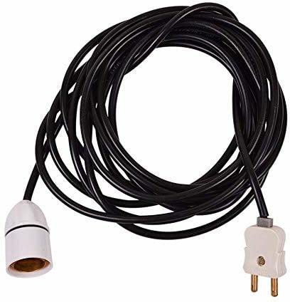 JELECTRICLAS Bulb Holder with 1 Meter Wire Copper Light Socket (Pack of ...