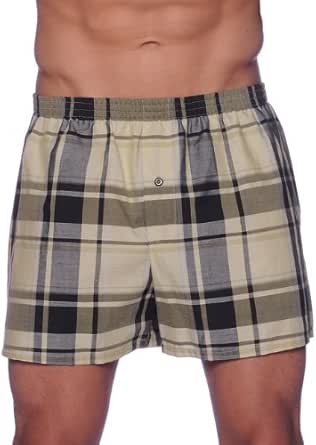 Hom Card - Caleçon de Nuit - À Carreaux - Coton - Homme - Beige ...