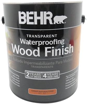 BEHR 401 1 Gal. Transparent Waterproofing Cedar Natural tone Wood ...