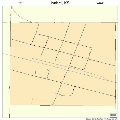 Amazon.com: Large Street & Road Map of Isabel, Kansas KS - Printed ...