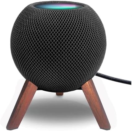 Amazon.com: Real Wood Stand for Homepod Mini Wooden Tripod with Metal ...