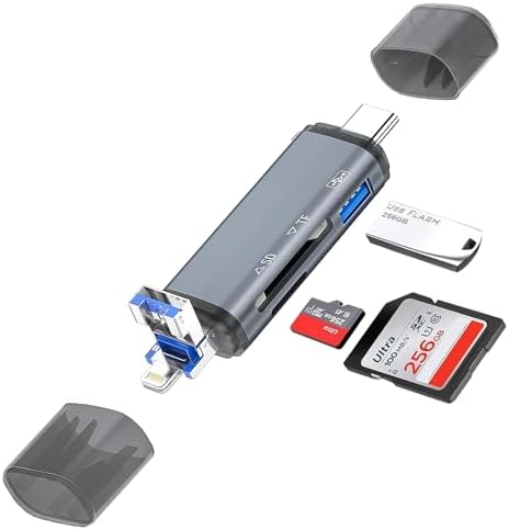 Amazon.com: 6-in-1 SD Card Reader for Smartphone and PC,3 Connectors ...
