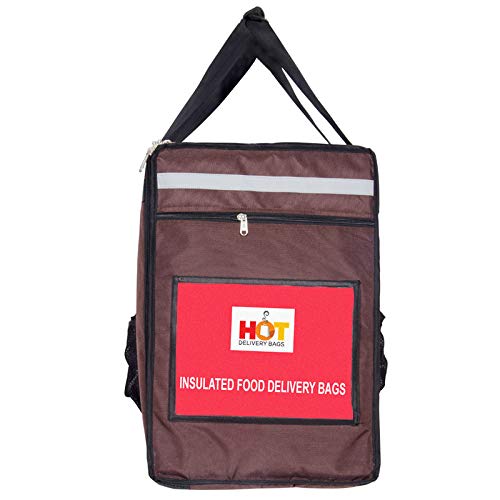 HOT DELIVERY BAGS Front Loading Combo Food Delivery Bag Pack - Brown ...