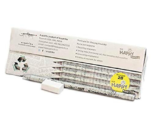 Happy Pencils Eco Friendly Newspaper pencils - 4 Packs of 10 Newspaper ...