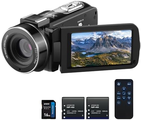 Amazon.com : ORDRO Video Camera Camcorder Full HD 1080P 30FPS 30MP, IR ...