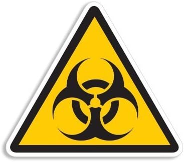 Amazon.com: MAGNET Triangle Biohazard Logo Caution Sign Magnetic ...