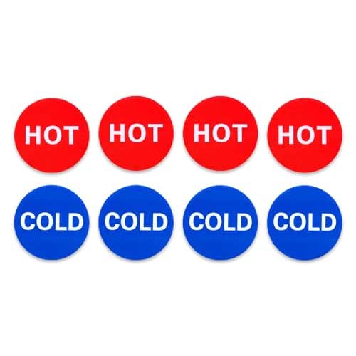 Amazon.com: Hot Cold Water Sign Self-adhesive Cold Hot Stickers, 1.42 ...