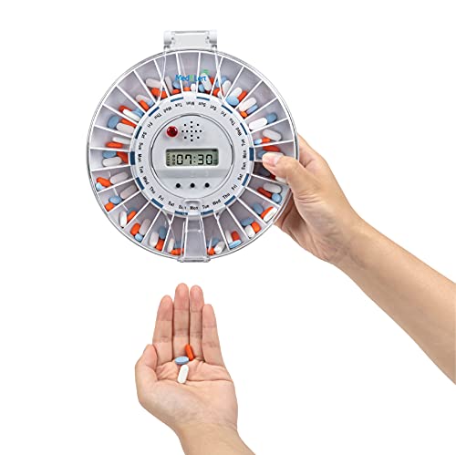 Med-E-Lert Premium Locking Automatic Pill Dispenser with Clear Lid 28 ...