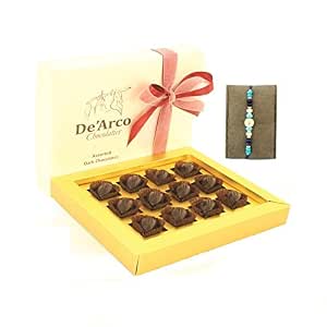 De'Arco Chocolatier Chocolate Gift Box, Free Rakhi (Blue and White ...