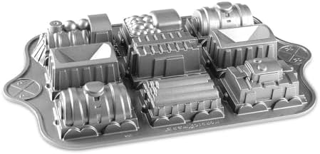 Nordic Ware Train Cake Pan, Train Set Cake Mould Tray, Cast Aluminium ...