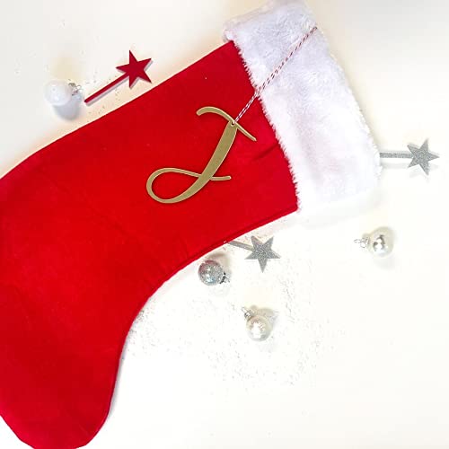 stocking initial, acrylic stocking initial, christmas ornament ...