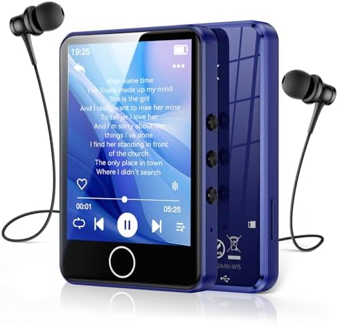 AGPTEK 64Go MP3 Bluetooth 5.3, Baladeur Numérique 2.8" Tactile Lecteur ...