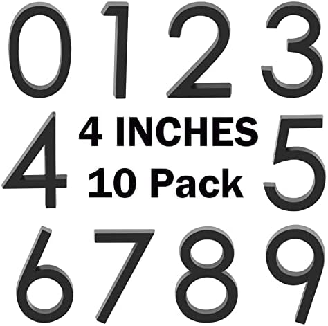4 Inch Self Adhesive Mailbox Numbers, Door Address Number Stickers for ...