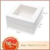 Amazon.com: Mcfleet 12x12x6 Inch Cake Boxes 16pcs Bakery Boxes for Tier ...