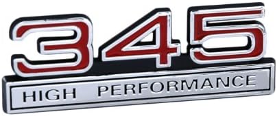 Amazon.com: 345 V8 High Performance Emblem with Red & Chrome Trim ...