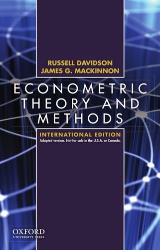 Econometric Theory and Methods: International Edition: 9780195391053 ...
