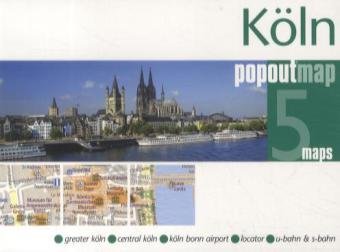 Köln PopOut Map, 5 maps: Greater Köln, Central Köln, Köln Bonn Airport ...