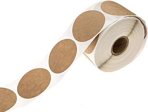Snapklik.com : 2 Natural Brown Kraft Stickers / 500 Round Labels Roll ...