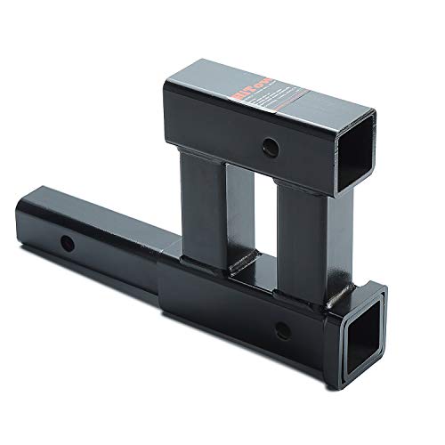 HiTow Dual Hitch Receiver Extension Adapter Trailer Towing Extender ...