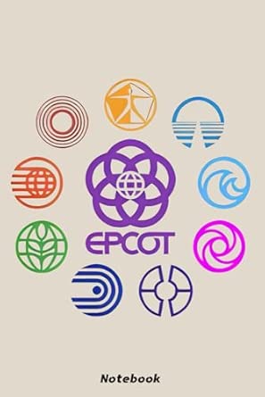 EPCOT Retro Logos Notebook: 6x9 120 Pages, Ruled Notebook, Journal ...