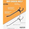 Amazon.com: INCLY 60 Pack 4 Inch Black Pegboard Hooks, 1/4" Heavy Duty ...