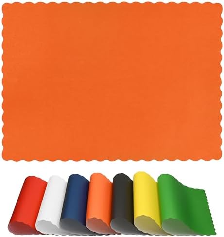 Amazon.com: Paper Placemats for Dining Table – Disposable Scalloped ...
