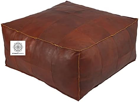 Amazon.com: Shades N Stitches Pouf Cover - Rectangle Large Ottoman ...