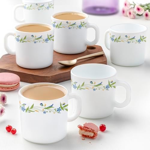 Larah by Borosil Aura Silk Printed Series Opalware Dinner Set | 47 ...